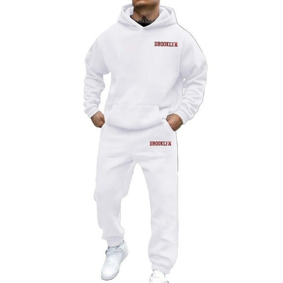 Binbangqi Men's Workout Clothes Letter Graphic Casual Hoodie ...