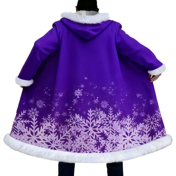 Binbangqi Mens Coats and Jackets Festive Santa and Christmas Tree Print ...