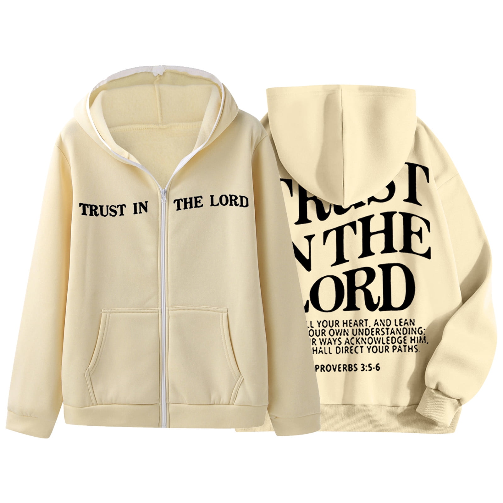 Binbangqi Sherpa Hoodies for Men Letter Print Zip Up Winter Fleece ...