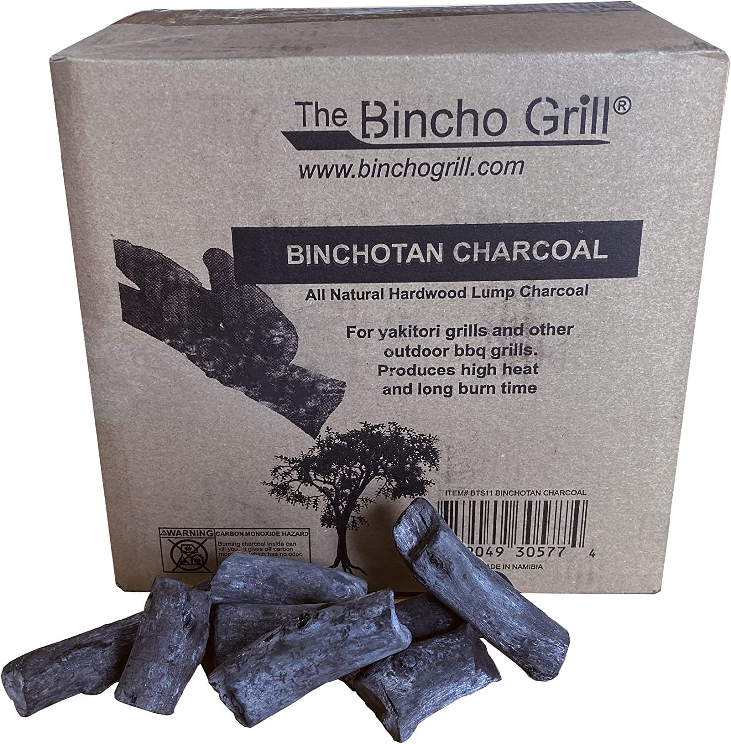 Binchotan Charcoal for Japanese BBQ. Natural Hardwood High-Grade for Yakitori and All Types of ...