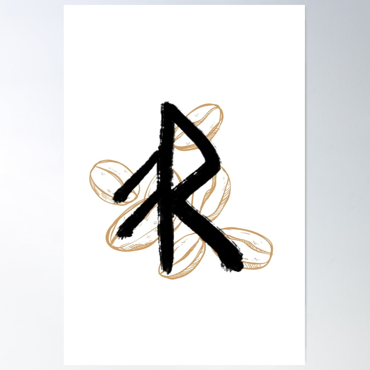 Bind Rune: Energy Poster Wall Art, Modern Wall Decor For Living Room ...