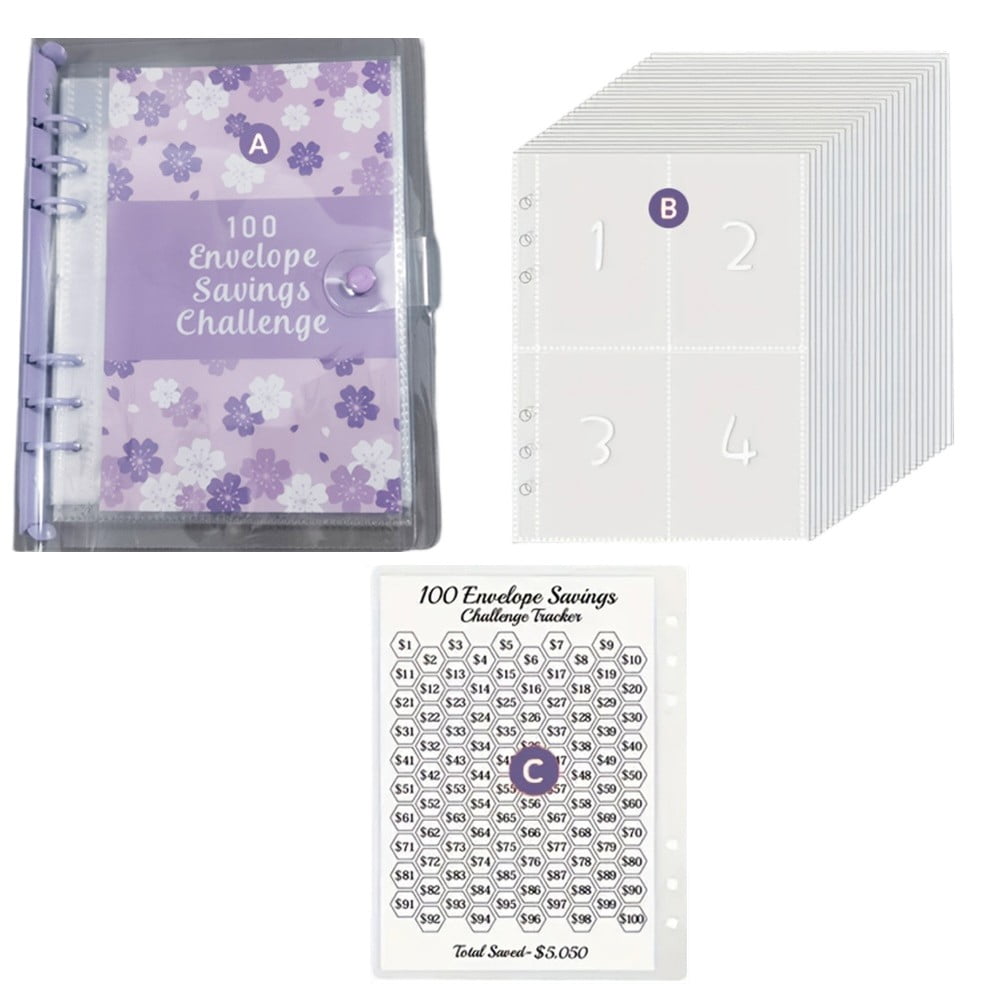 Binder 100 Days Envelope Challenge Money Saving Budget Handbook ...