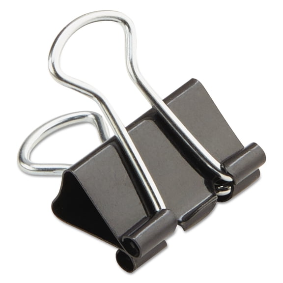 Binder Clips with Storage Tub, Small, Black/Silver, 40/Pack | Bundle of ...