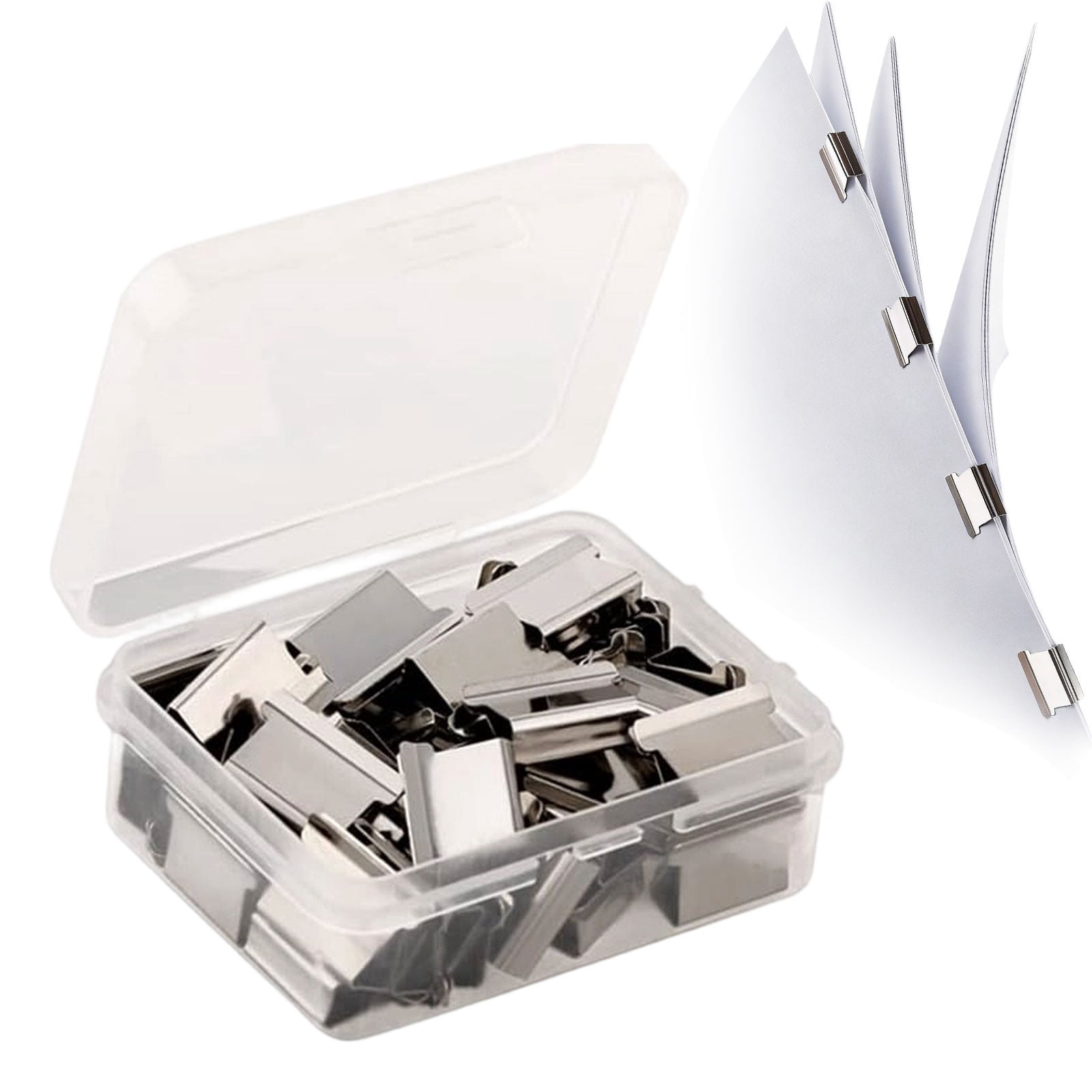 Binder Clips Refills, 50Pcs No Slip Clip, Stainless Steel Clips for ...