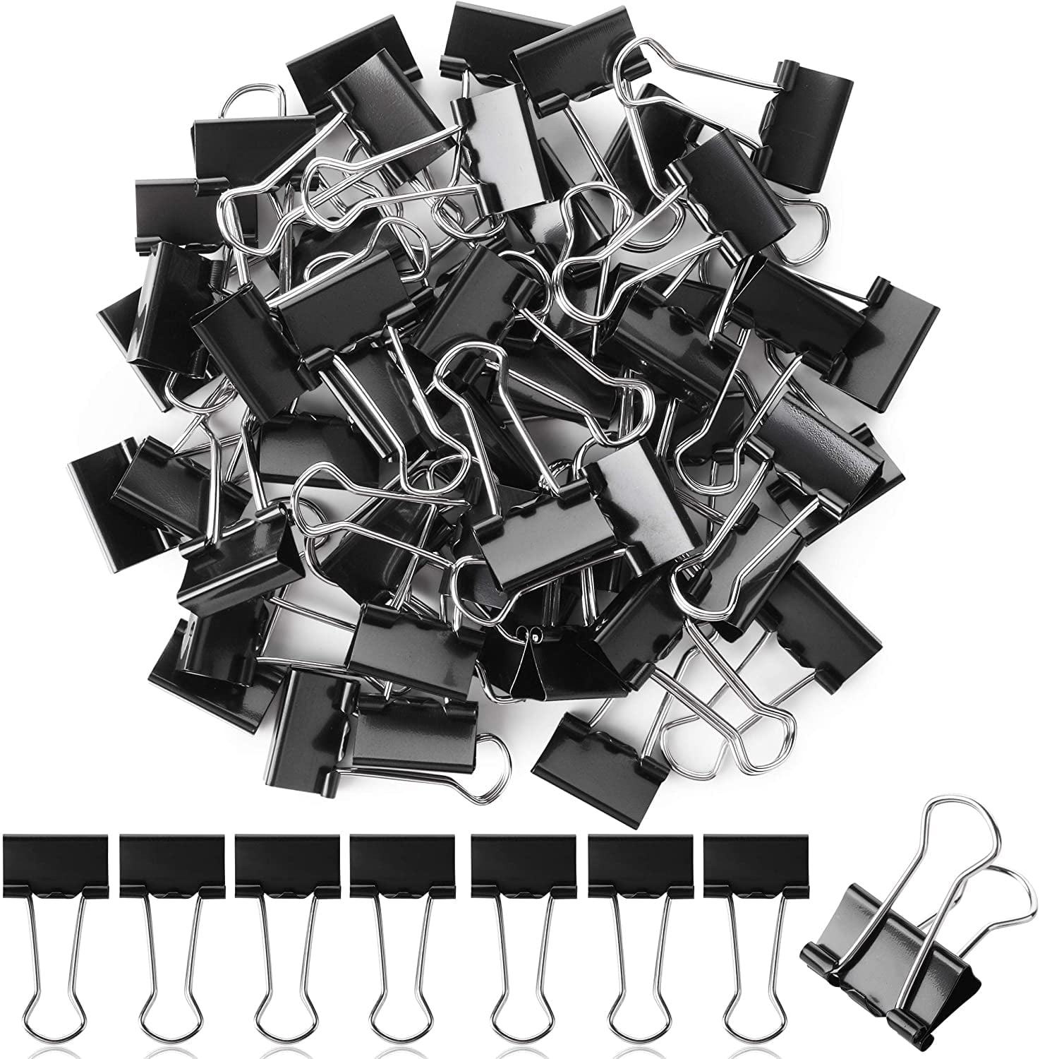 Binder Clips, Small Binder Clips, 50 Pack, 0.75 inch, Black, Small ...