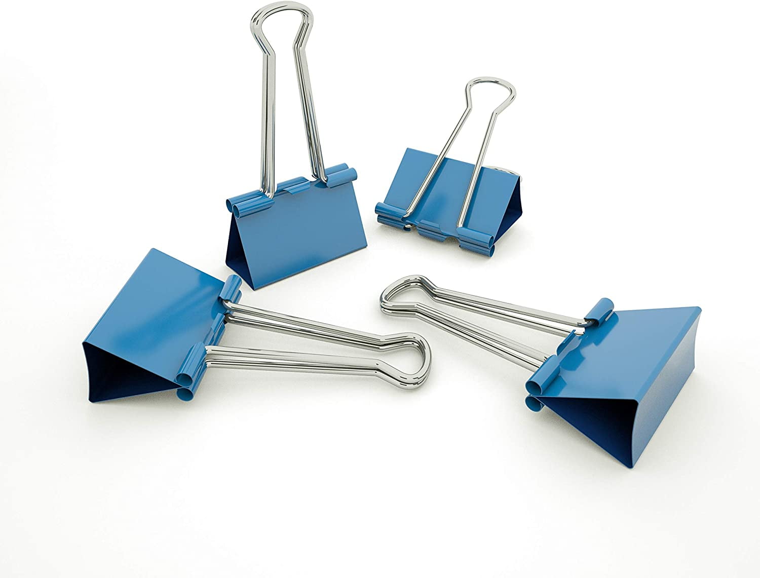 Binder Clips Small Metal Clamp 0.75 inch / 19 mm (Blue, 40-PCS ...