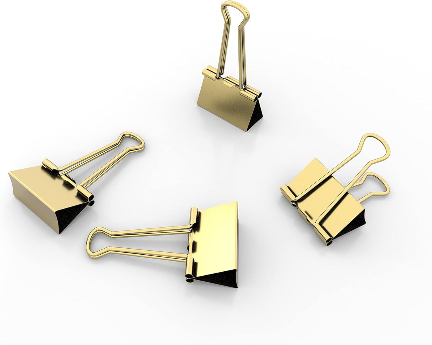 Binder Clips Small Metal Clamp 0.75 inch / 19 mm (Golden, 40-PCS ...