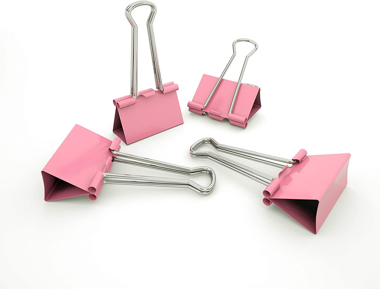 Binder Clips Small Metal Clamp 0.75 inch / 19 mm (Pink, 20-PCS ...