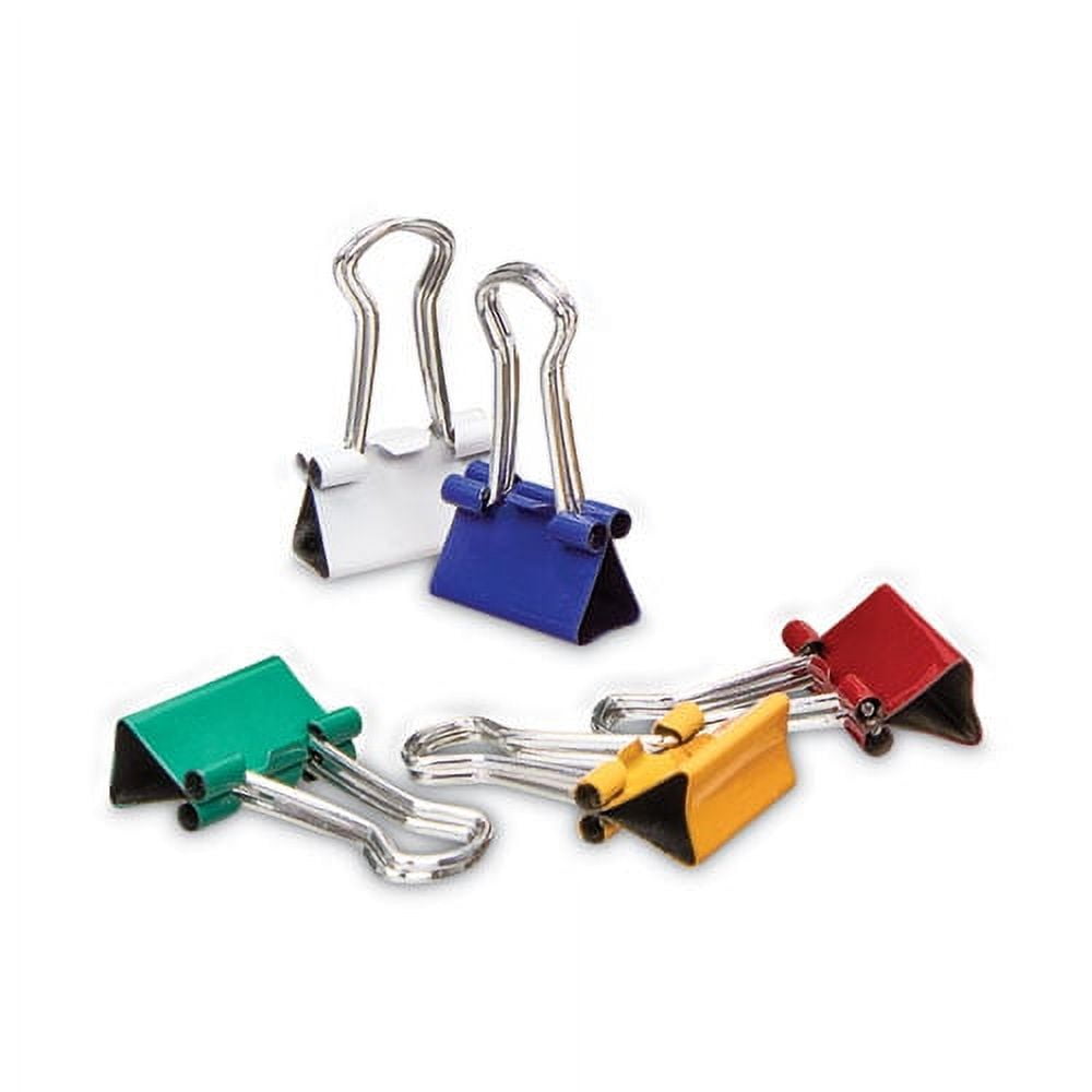 Binder Clips with Storage Tub, Mini, Assorted Colors, 60/Pack | Bundle ...