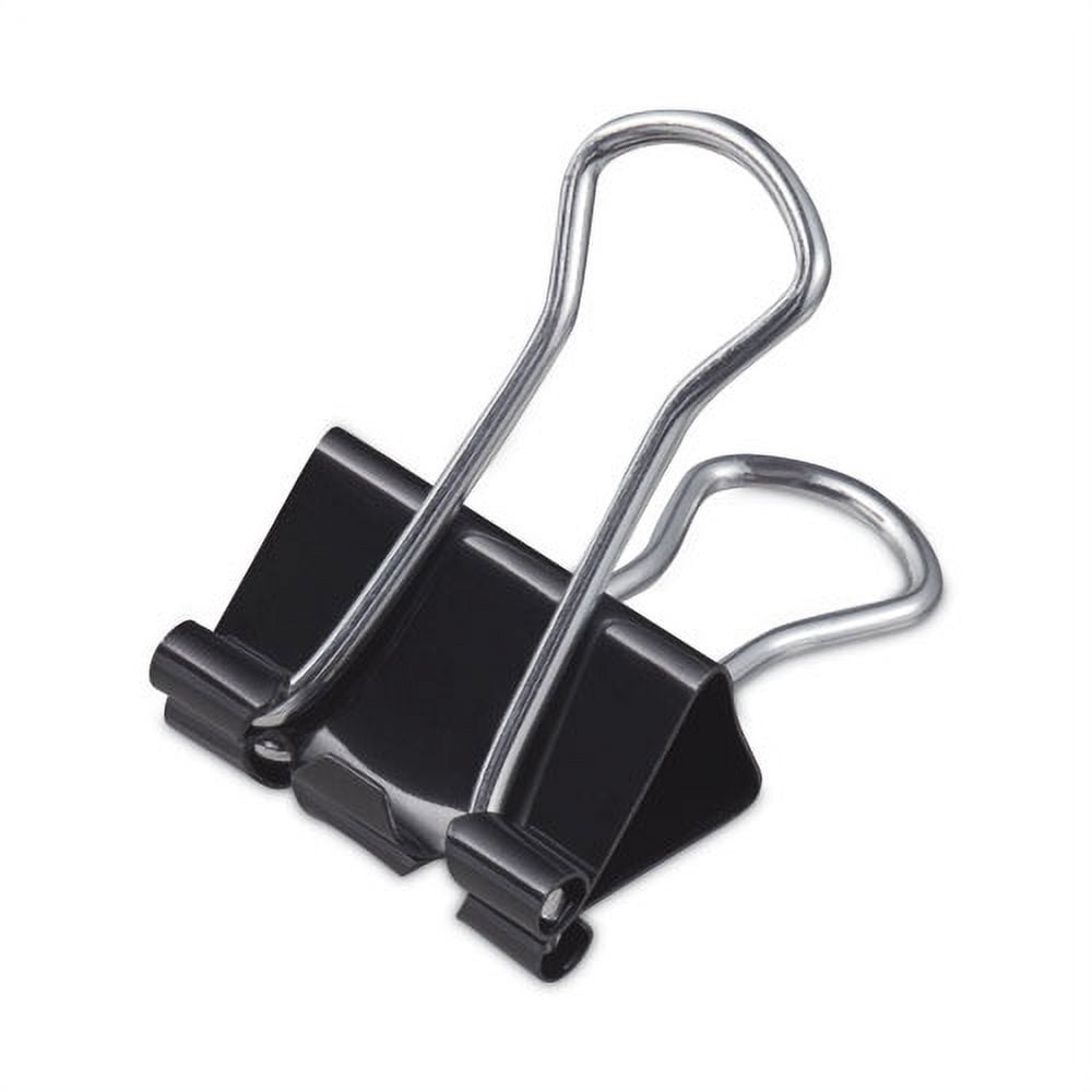Binder Clips with Storage Tub, Small, Black/Silver, 40/Pack | Bundle of ...