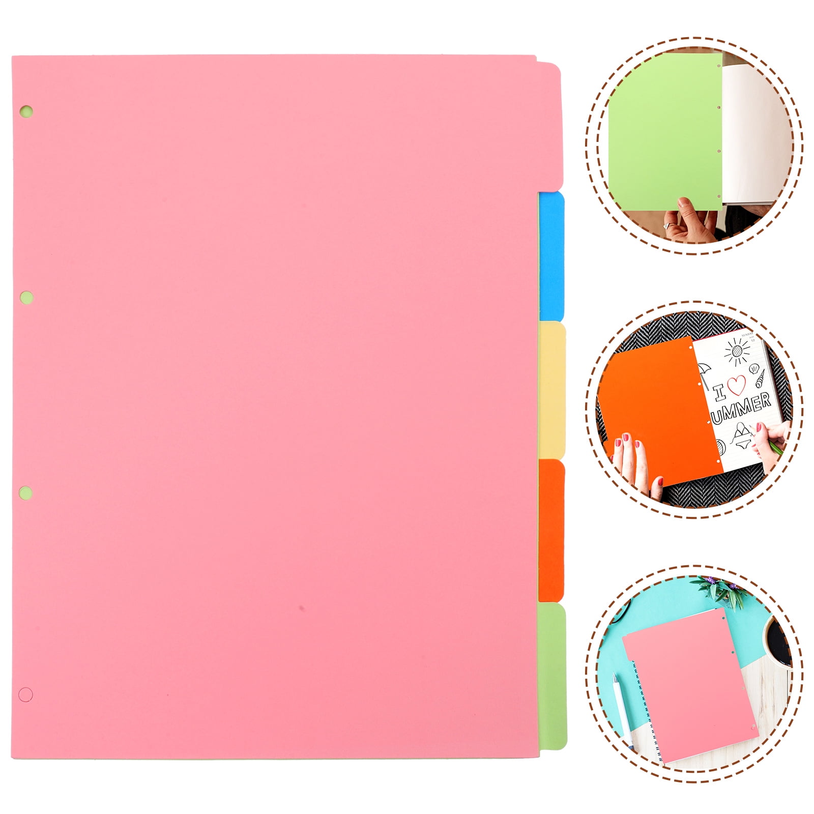 NICERIO Detachable Notebook Dividers Binder Dividers Paperboard ...
