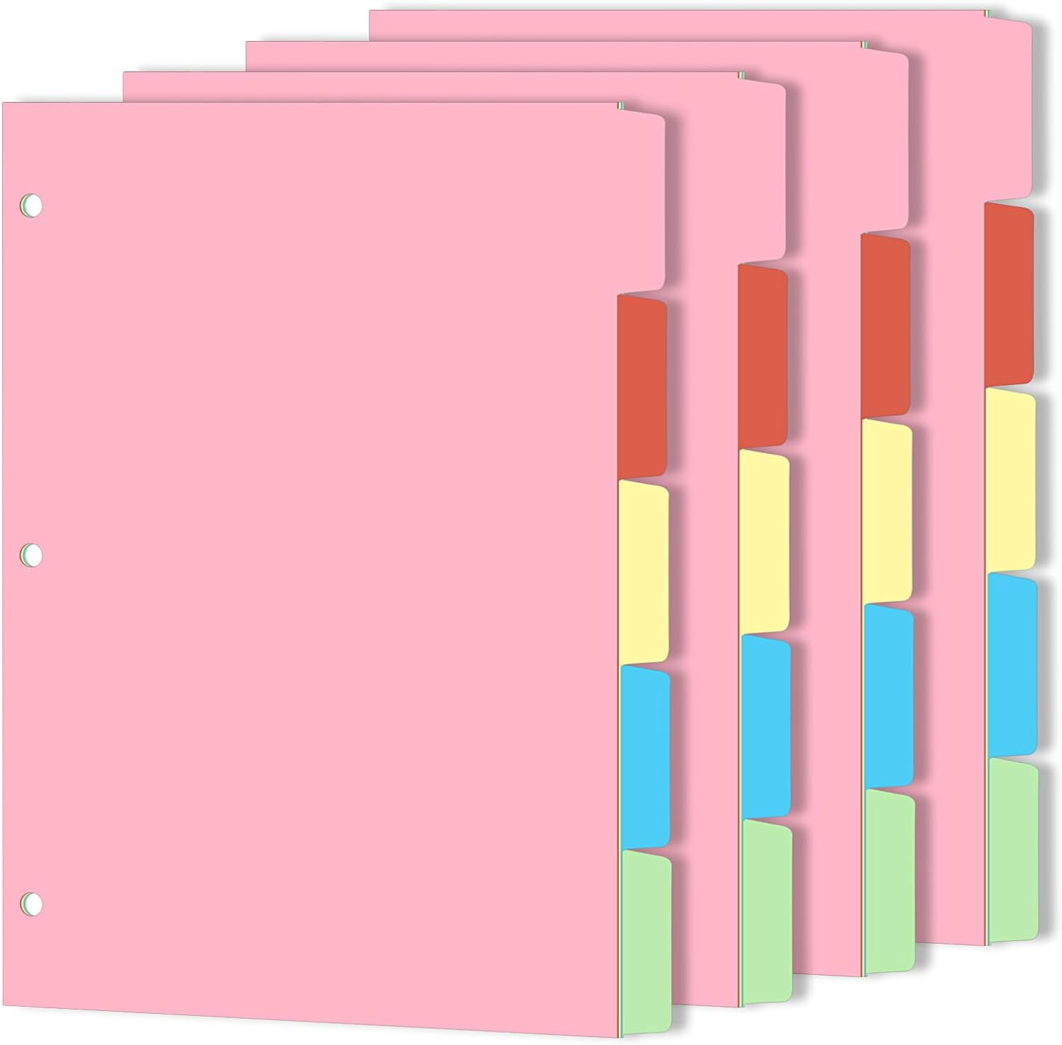 Binder Dividers for 3 Ring Binder, 1/5 Cut Tabs, Letter Size, Blank ...