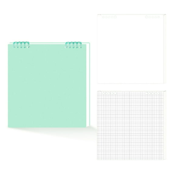 Binder Notebook Journal Water Reswistant Softcover 120 Pages Gridded ...