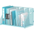 Binder Organizer, Magazine File Holder with 5 Vertical Compartments ...