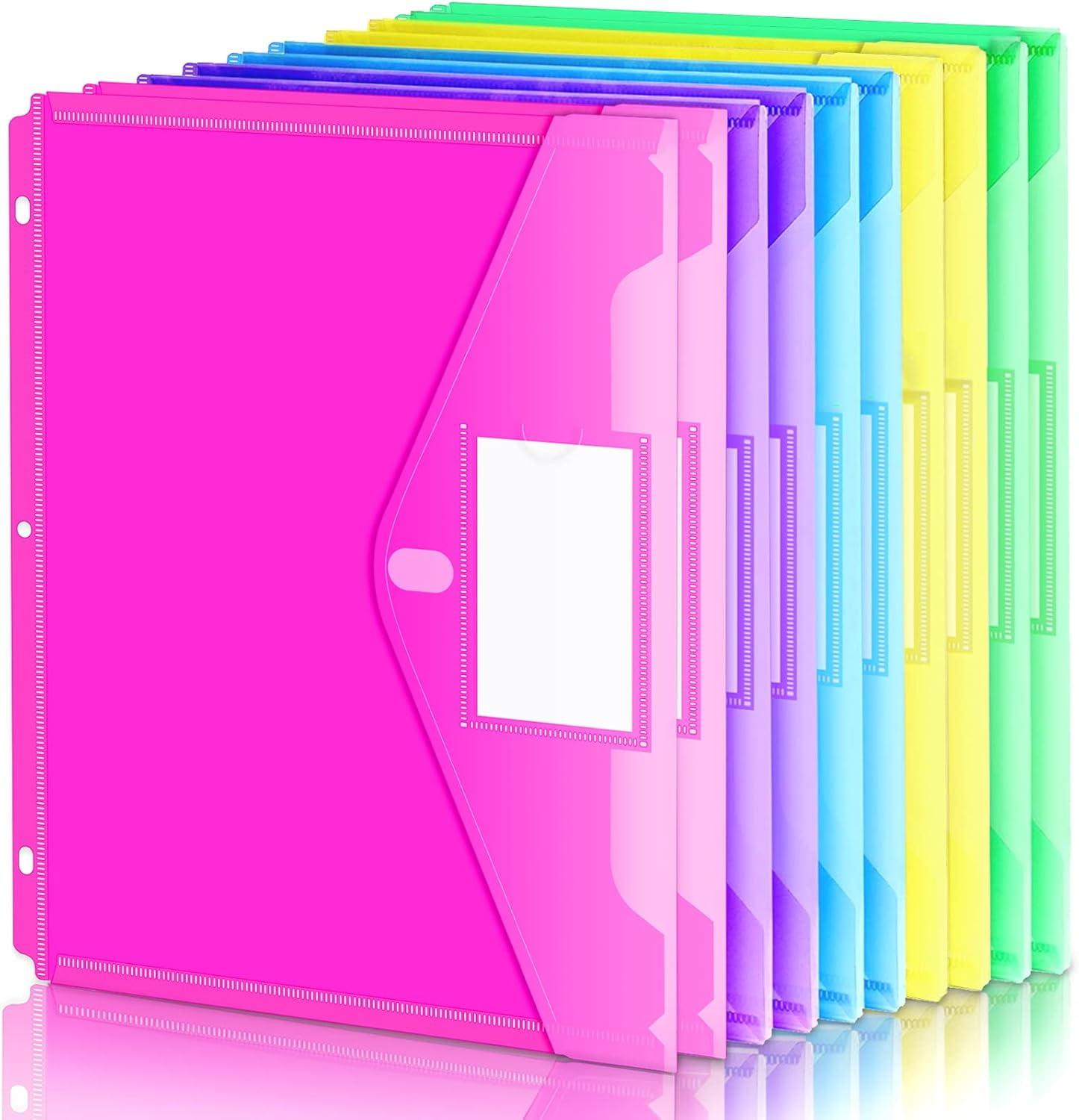 Binder Pocket, 10 Pack Super Heavyweight Plastic Folders with Tight ...