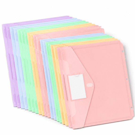 Binder Pocket 24 Pack Super Heavyweight Plastic Folders - Walmart.com
