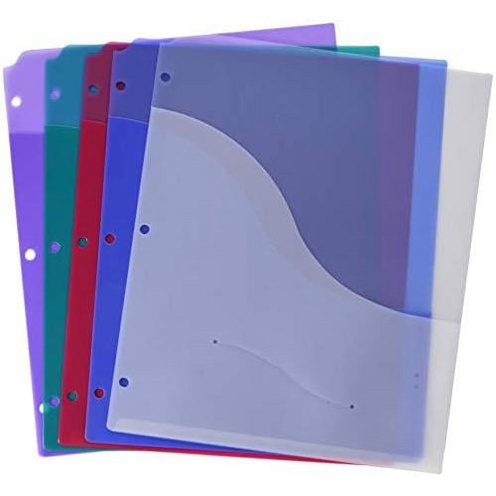 Binder Pocket Divider, 8-1/2 X 11 Inches, Assorted Colors, Pack Of 5 ...