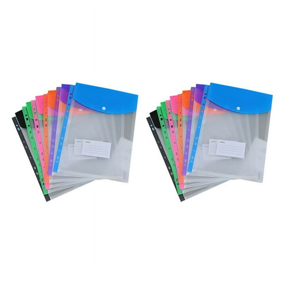 Binder Pocket Organizer Folders, 12 Pack Expandable Folders Plastic ...
