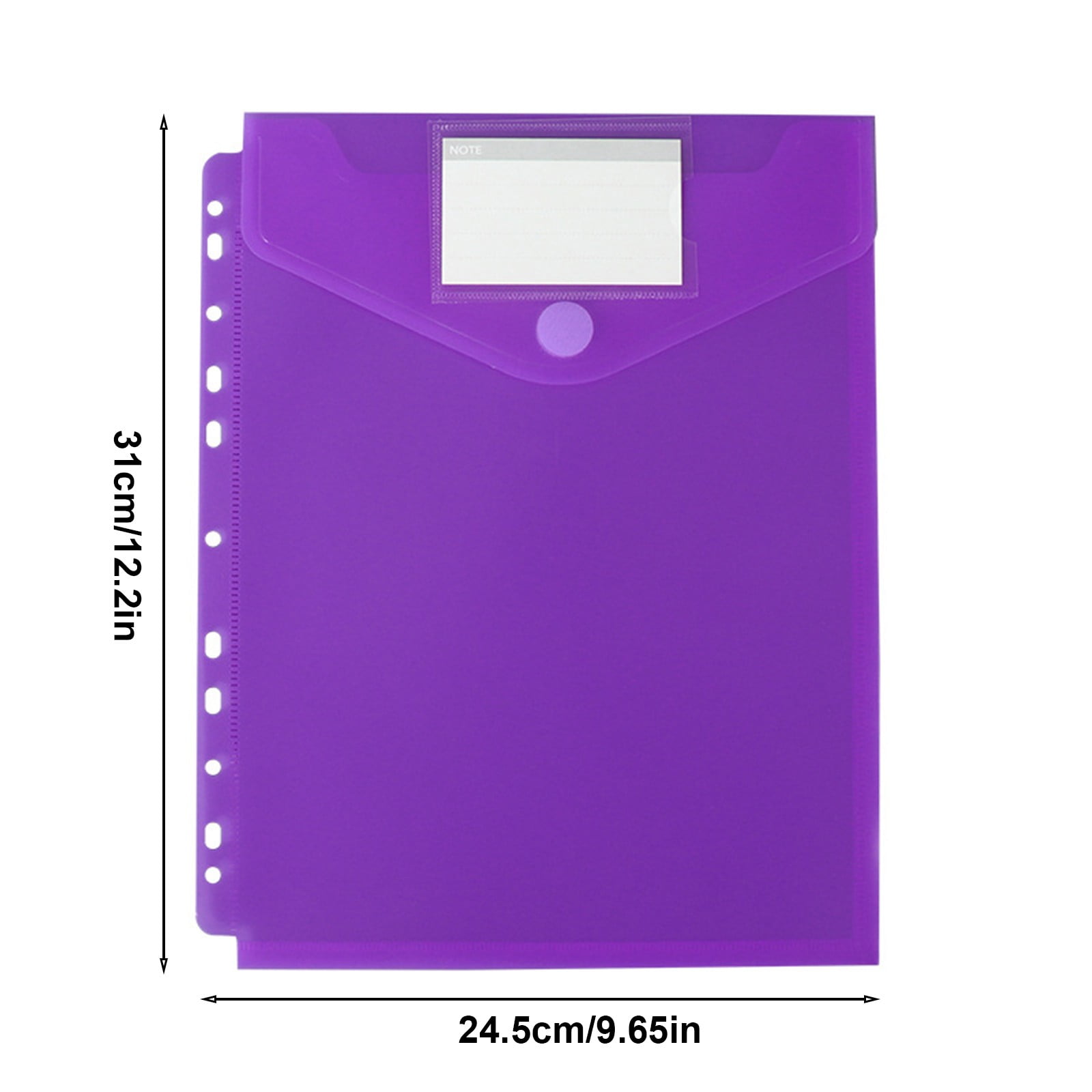 Binder Pockets,Plastic Envelopes Binder Pocket 11 Holes Expandable ...