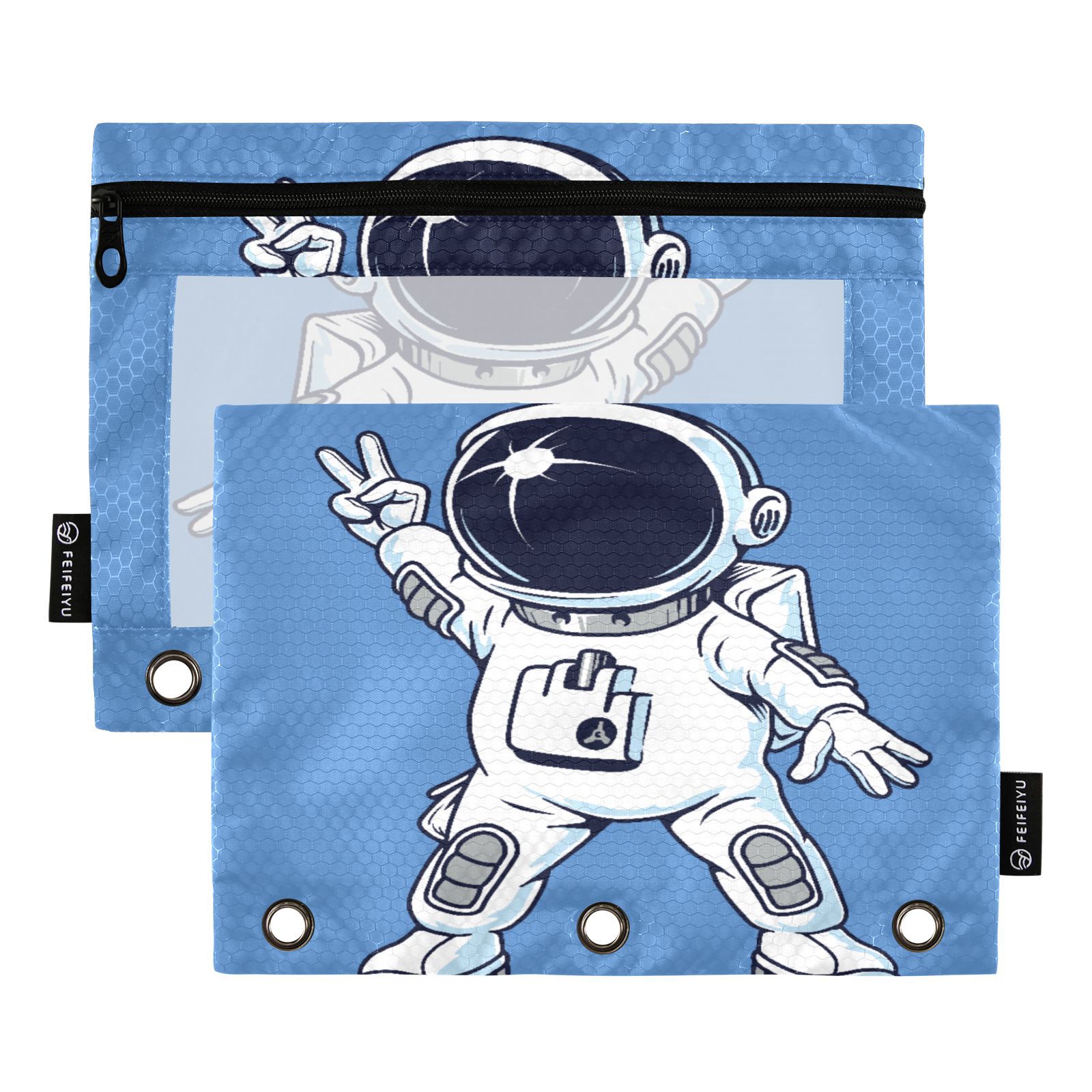Binder Pouches 2-Pack - Waterproof Soccer Mesh w/Clear PVC Front for 3 ...