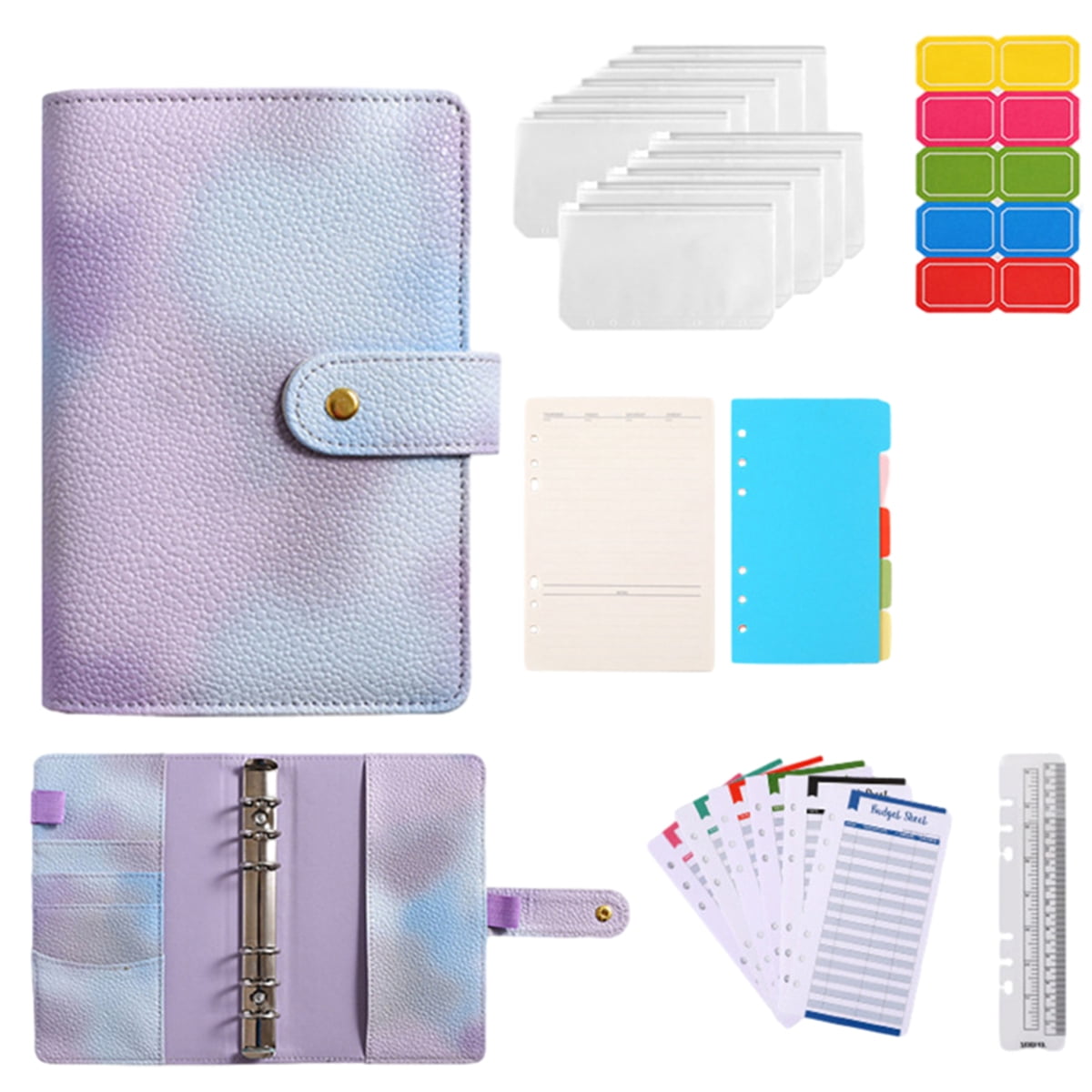 Binder with zipper envelope, A6 binder Cash Envelope budget, save money ...