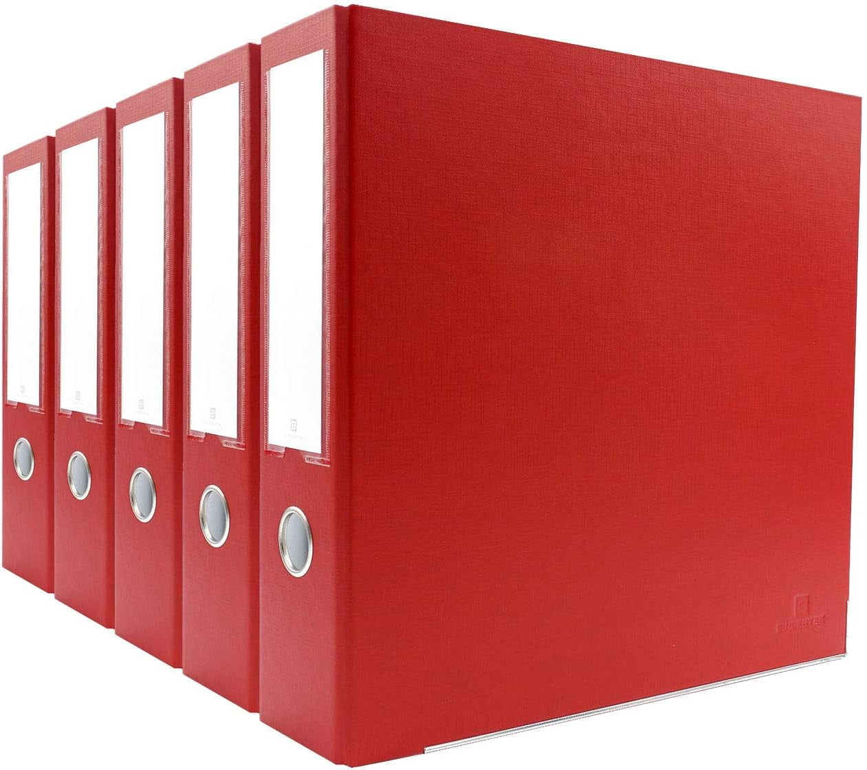 Bindertek 3-Ring Premium Binder, Pack of 5 - Red, 3" Spine Width, 525 ...