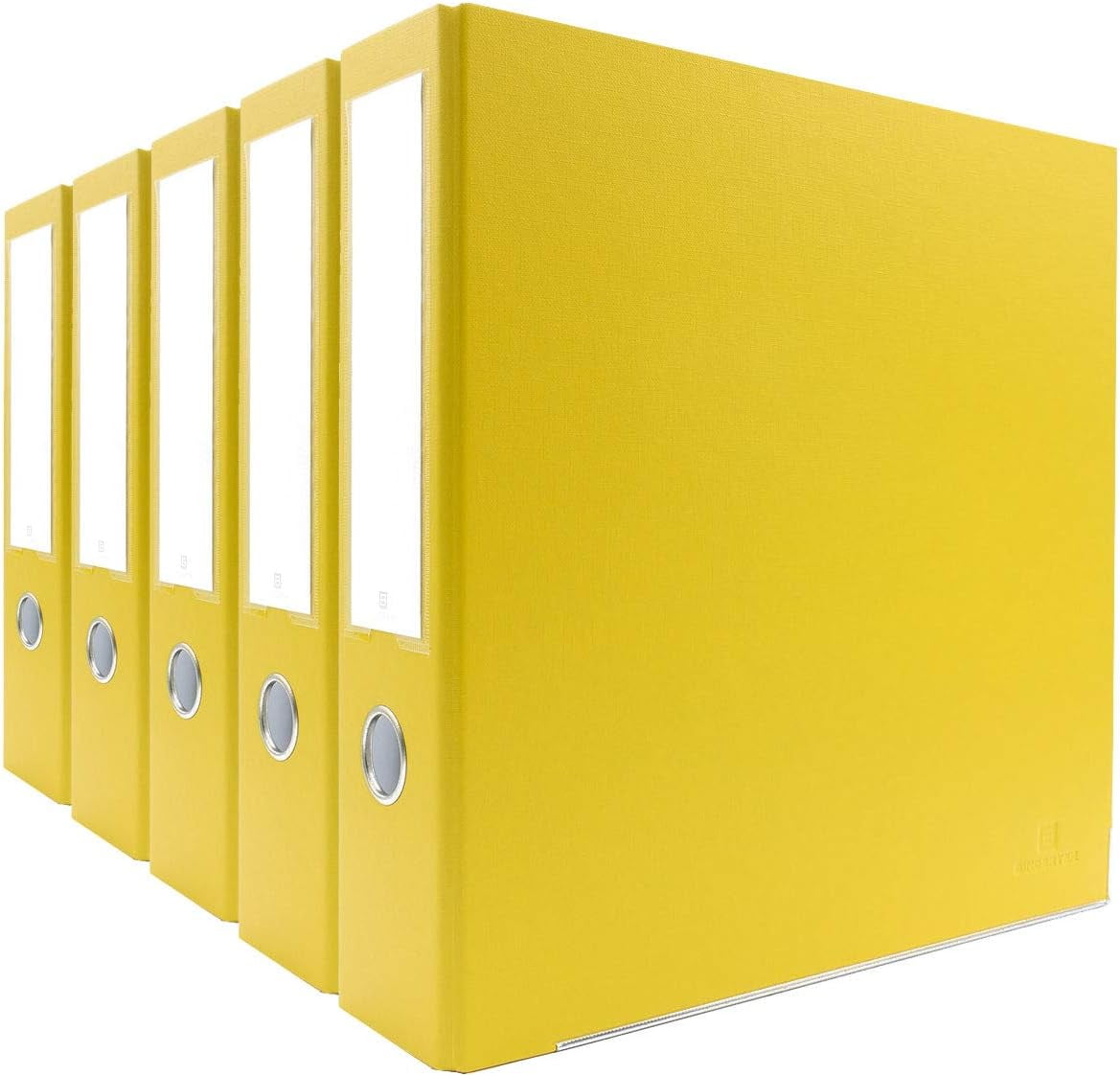 Bindertek 3-Ring Premium Binder, Pack of 5 - Yellow, 3" Spine Width ...