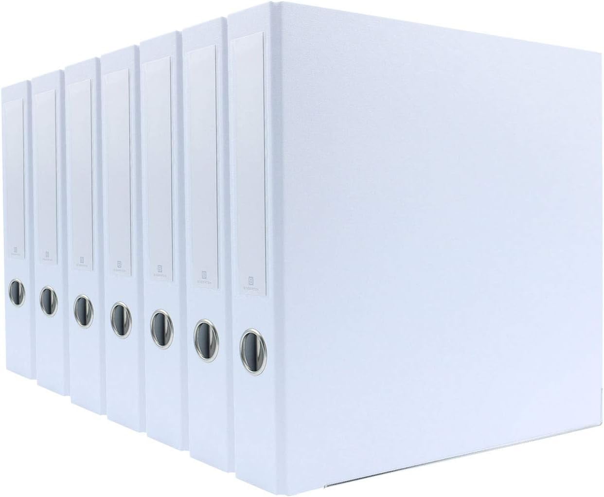 Bindertek 3-Ring Premium Binder, Pack of 7 - White, 2" Spine Width, 325 ...