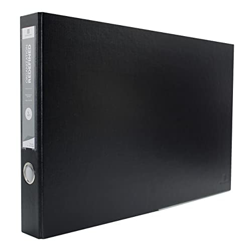 Bindertek 3-Ring Premium Ledger Binder for 11" x 17" Paper - Black, 2 ...
