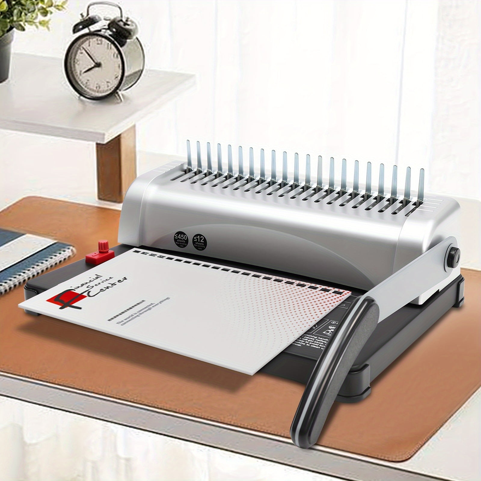 Binding Machine 21-Hole Paper Punch Binder With Starter Kit Comb Bindings For A4 - Walmart.com