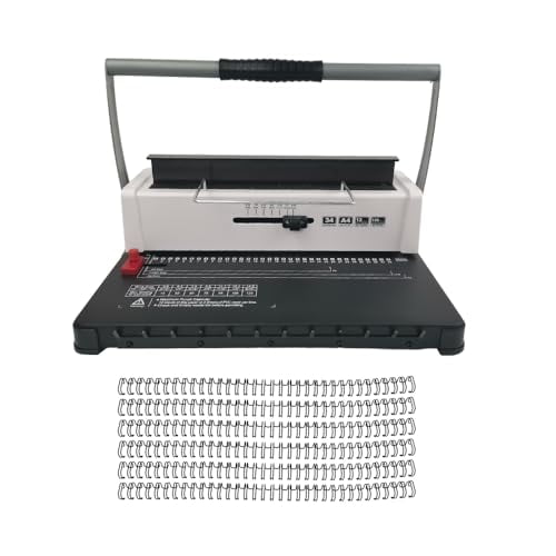 Binding Machine,34 Hole Wire Binder Machine,120 Sheets Punching,Bind 12 ...