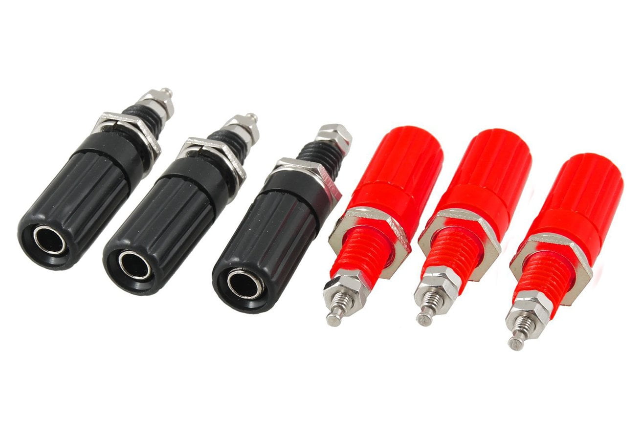 Binding Post 4mm Female Banana Jack Socket 7mm Thread Terminals Metal ...