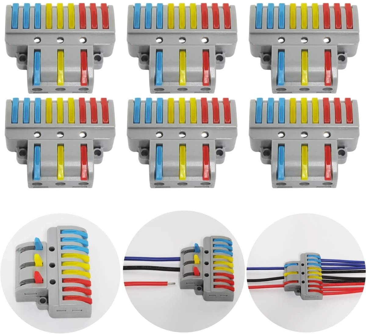 Binding Posts, 6 Pcs Electrical Connector With Operating Lever, Compact ...