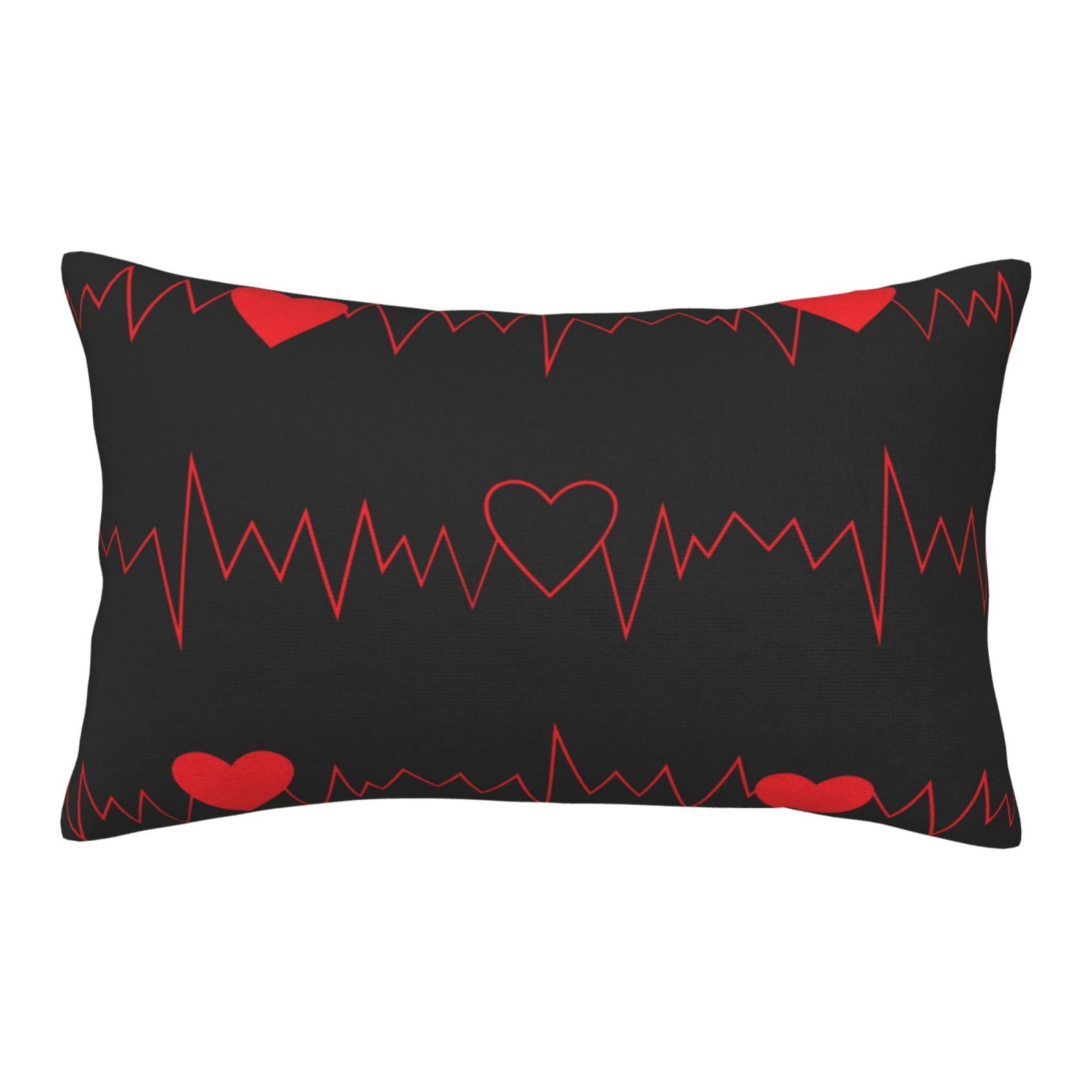 Binfone Cardiogram And Heart Standard Size Pillowcase, Long Staple Pure ...
