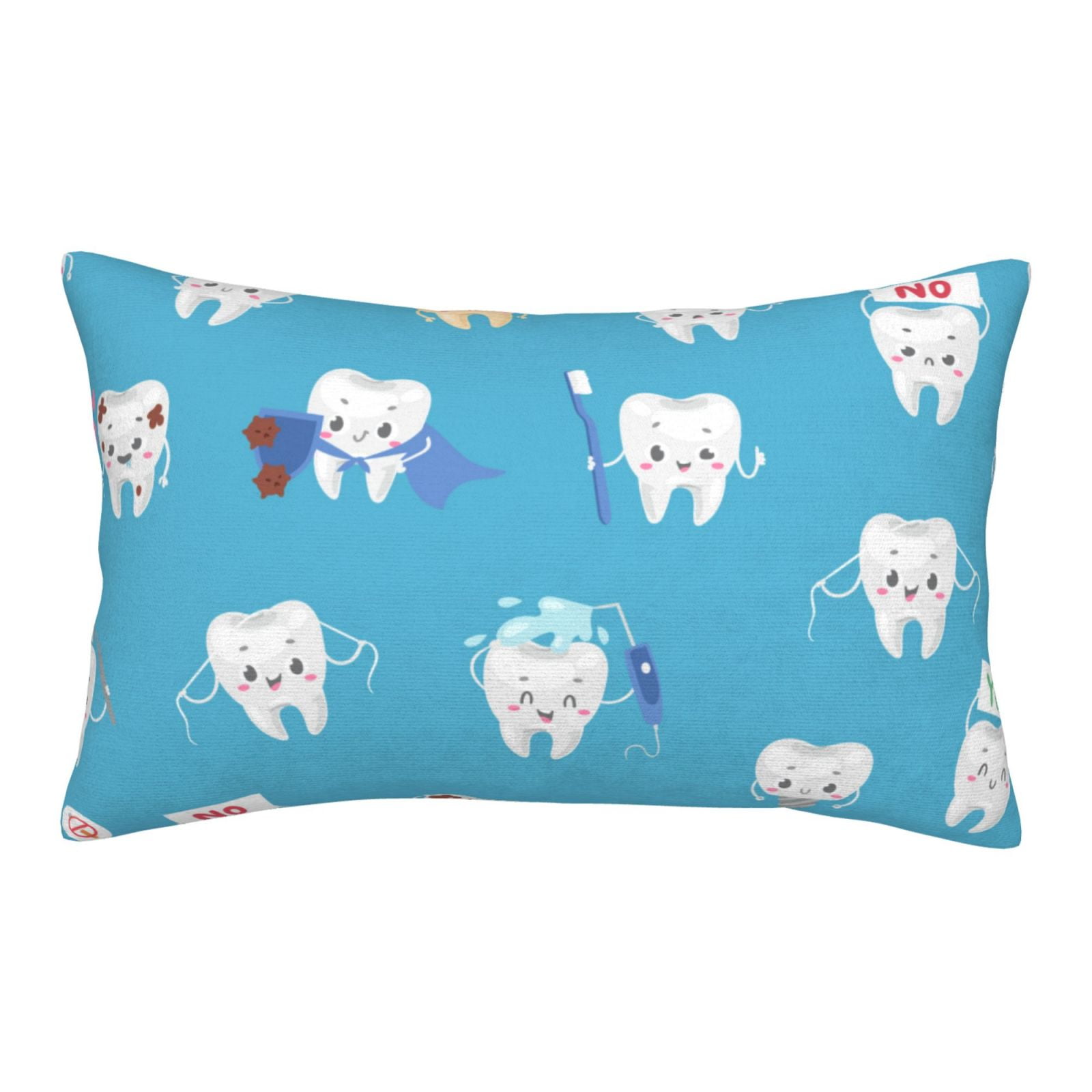 Binfone Cute Healthy Teeth Standard Size Pillowcase, Long Staple Pure ...