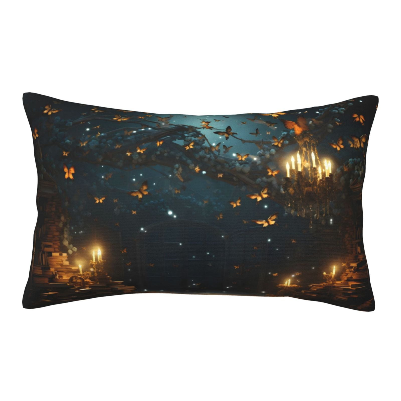 Binfone Magical Library Butterfly Night Standard Size Pillowcase, Long Staple Pure Cotton ...