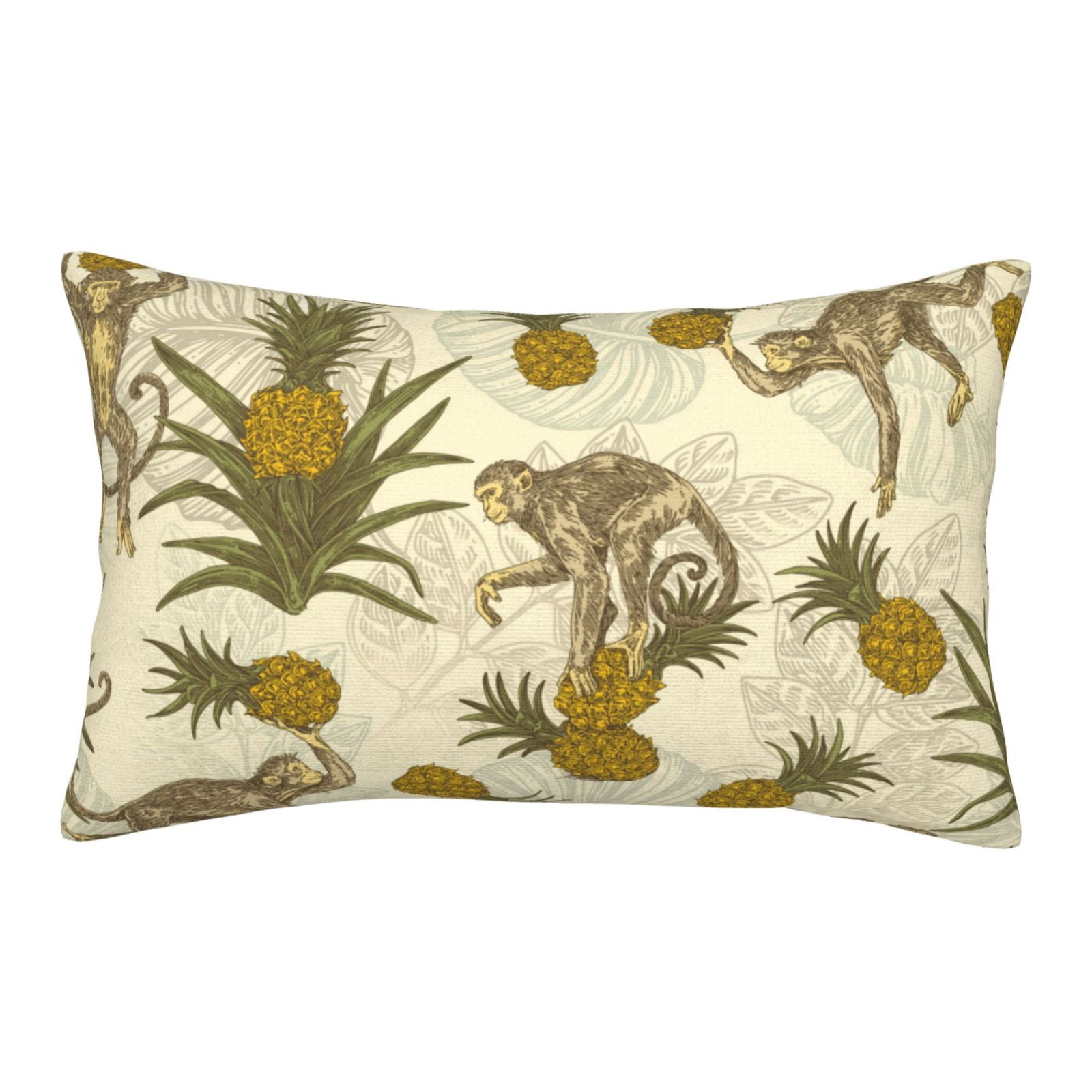 Binfone Monkeys And Pinealpples Standard Size Pillowcase, Long Staple ...