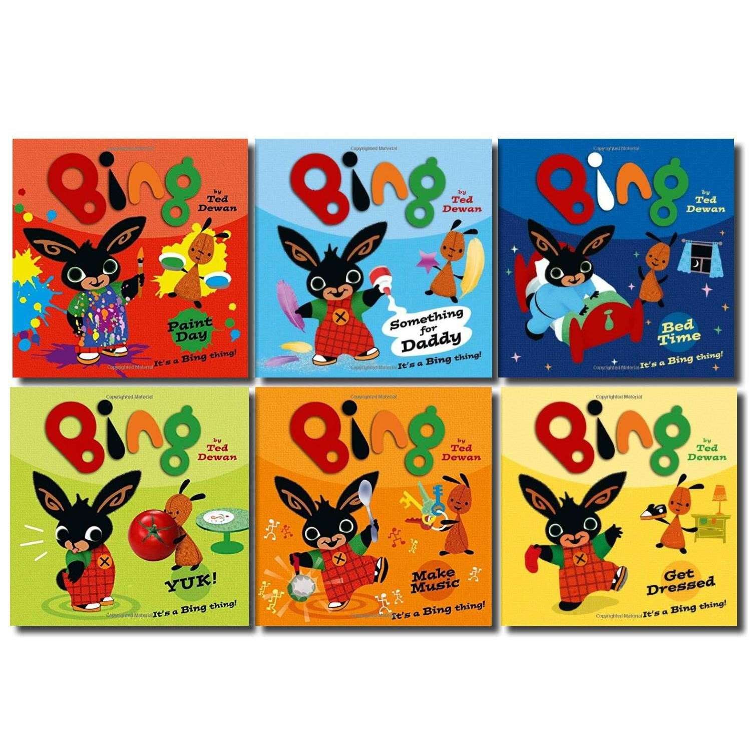Ted Dewan's Bing Bunny Story Collection 6 Books Set Paint Day Bed Time ...
