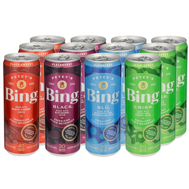 Bing Beverage Healthy Energy Drinks 12oz / 12 Can Variety Pack ...