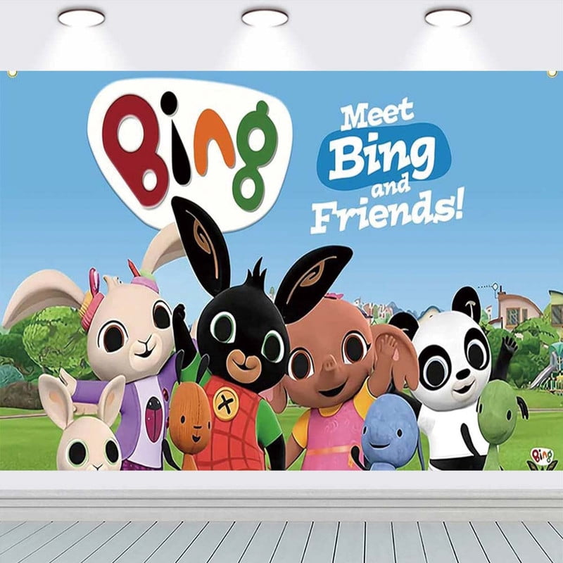 Bing Bunny Party Supplies Backdrop Banner Poster Birthday Decorations ...