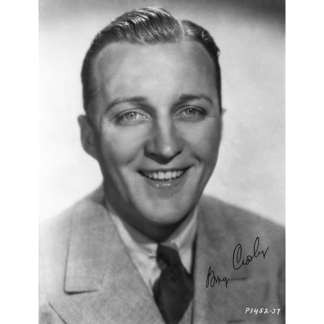 Bing Crosby smiling in Formal Suit Close Up Portrait with White ...