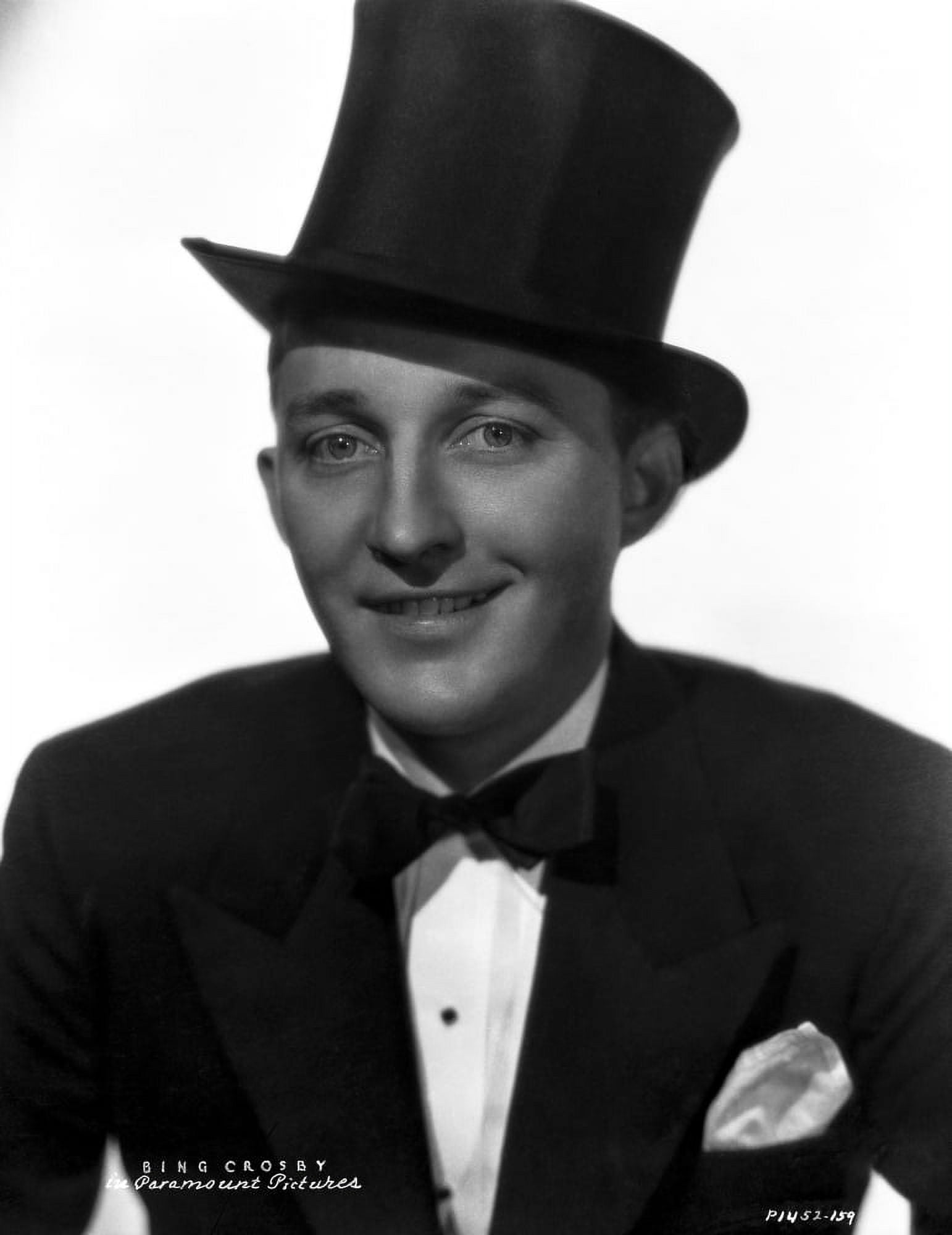 Bing Crosby smiling in Tuxedo with Magician Hat Portrait with White ...