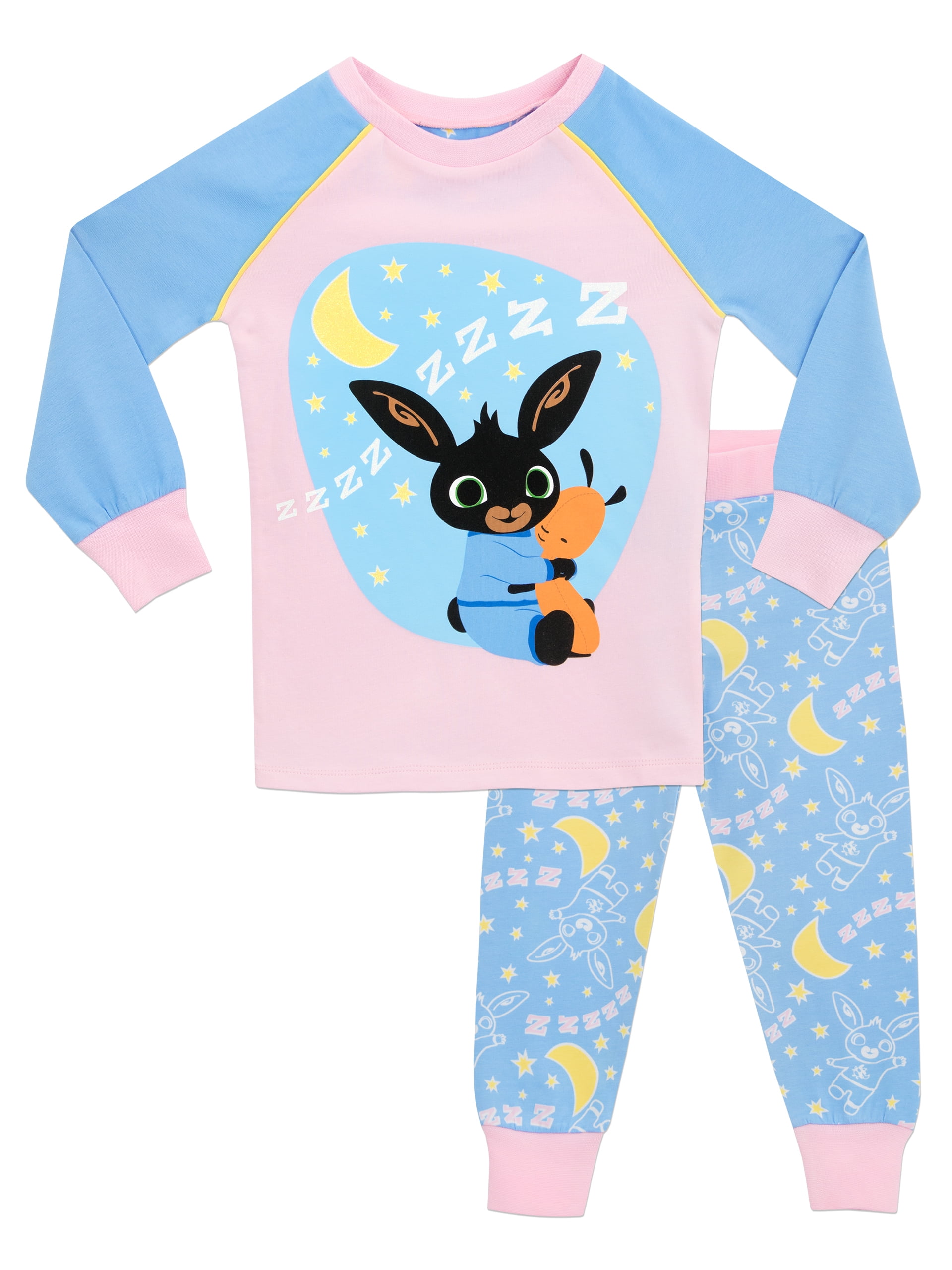 Bing Girls Bedtime Hugs Pajamas Blue Sizes 2T-7 - Walmart.com