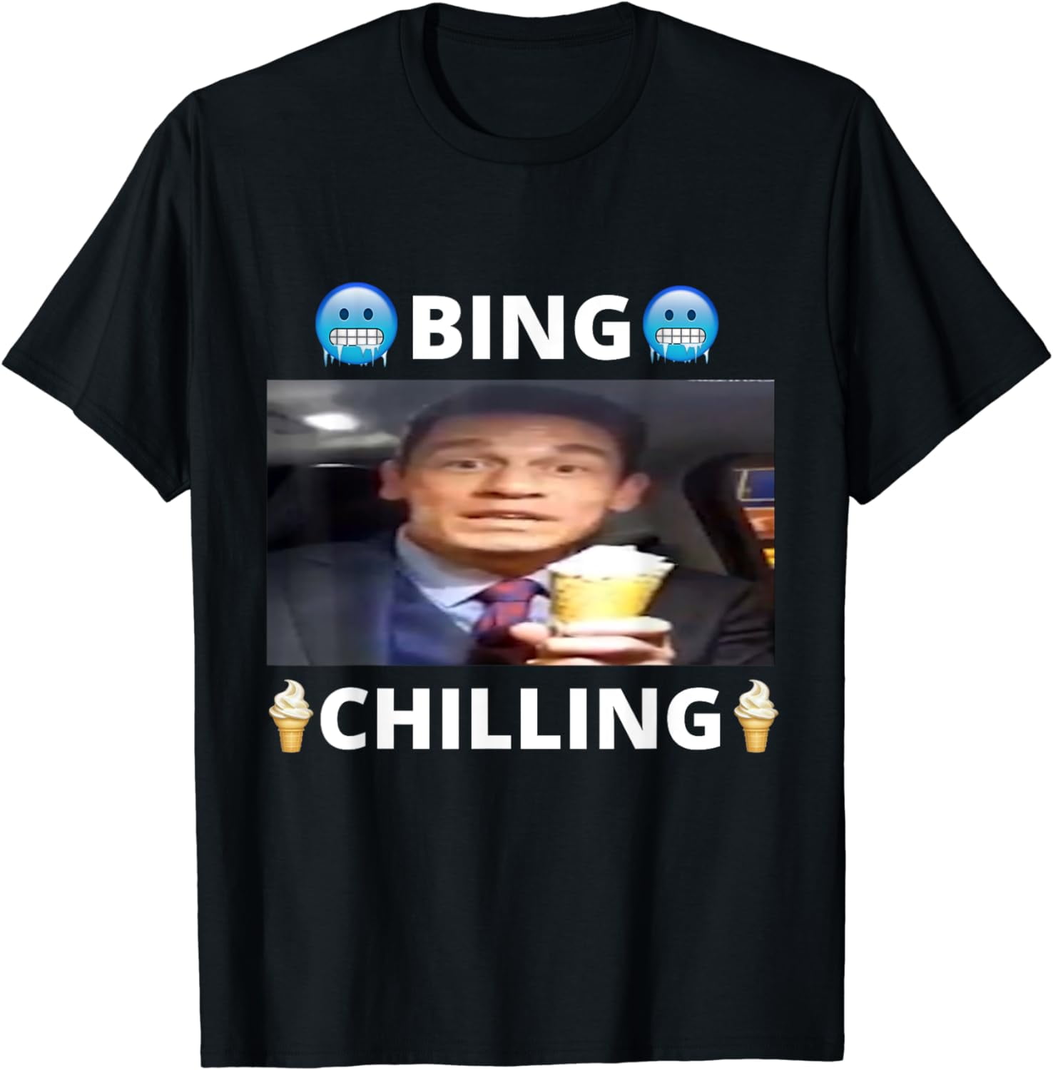 Bing Shi Ling Bing Chilling John Xina Ice Cream Chinese Meme T-Shirt ...
