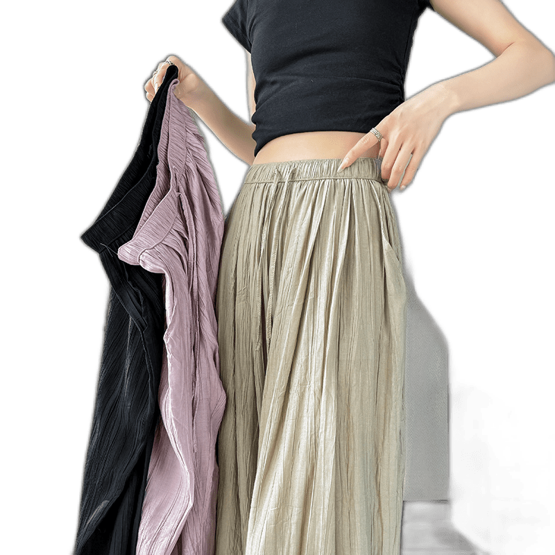 Bing Silk Shaking Wide Legs Pants Female Summer Thin Small Men With ...