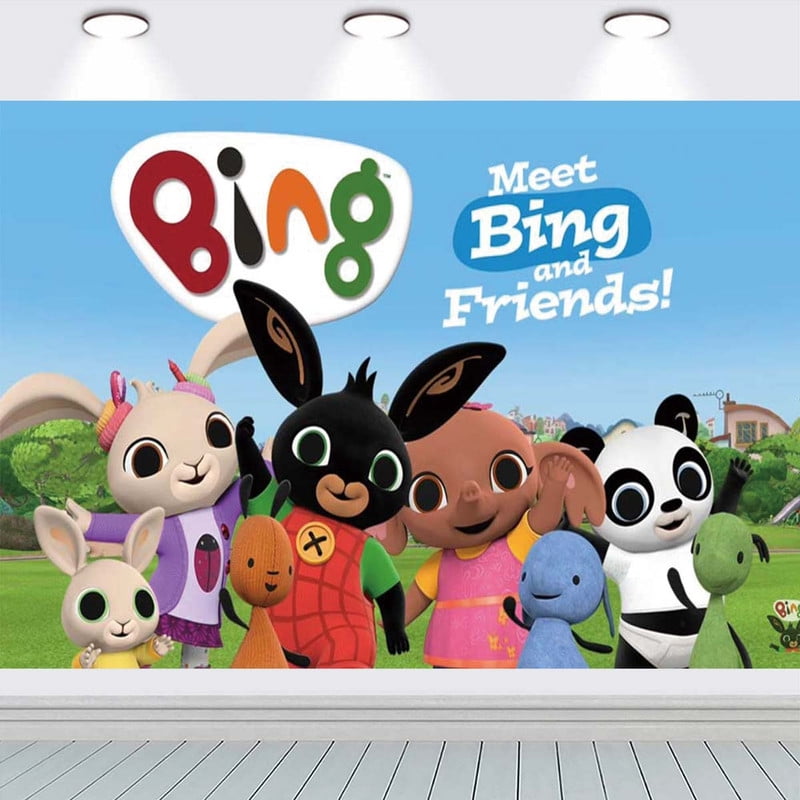 Bing TV Birthday Banner Backdrop Background Party Supplies Taspestry ...