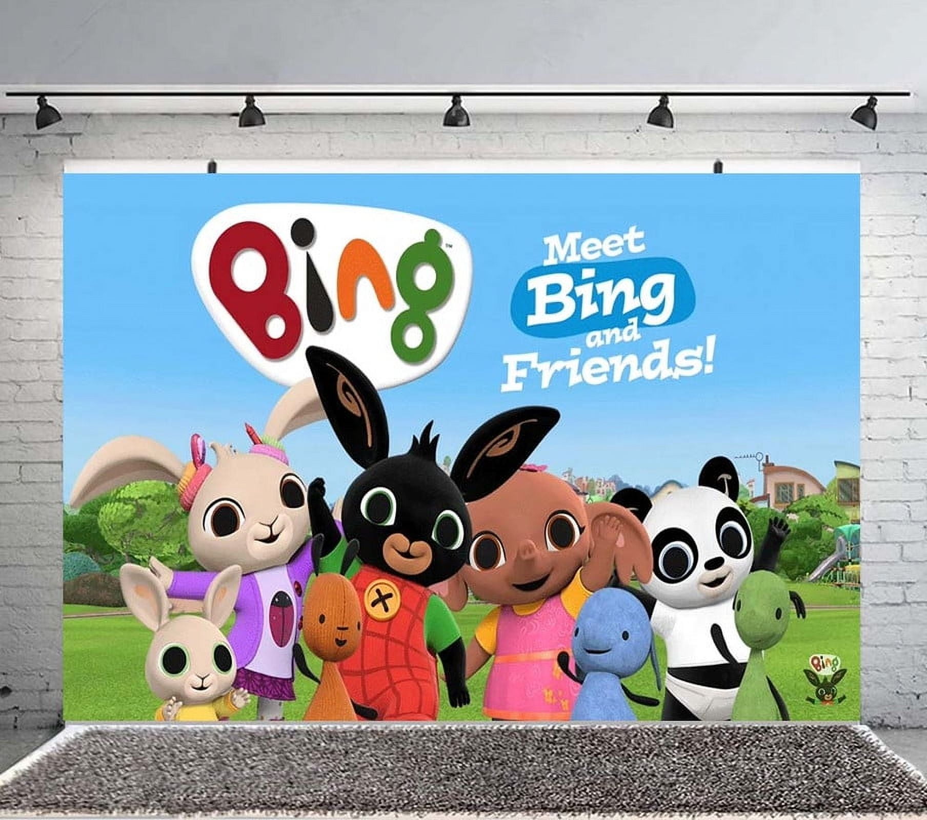 Bing bunny Backdrop Banner Party Supplies Poster Movie Theme Background ...