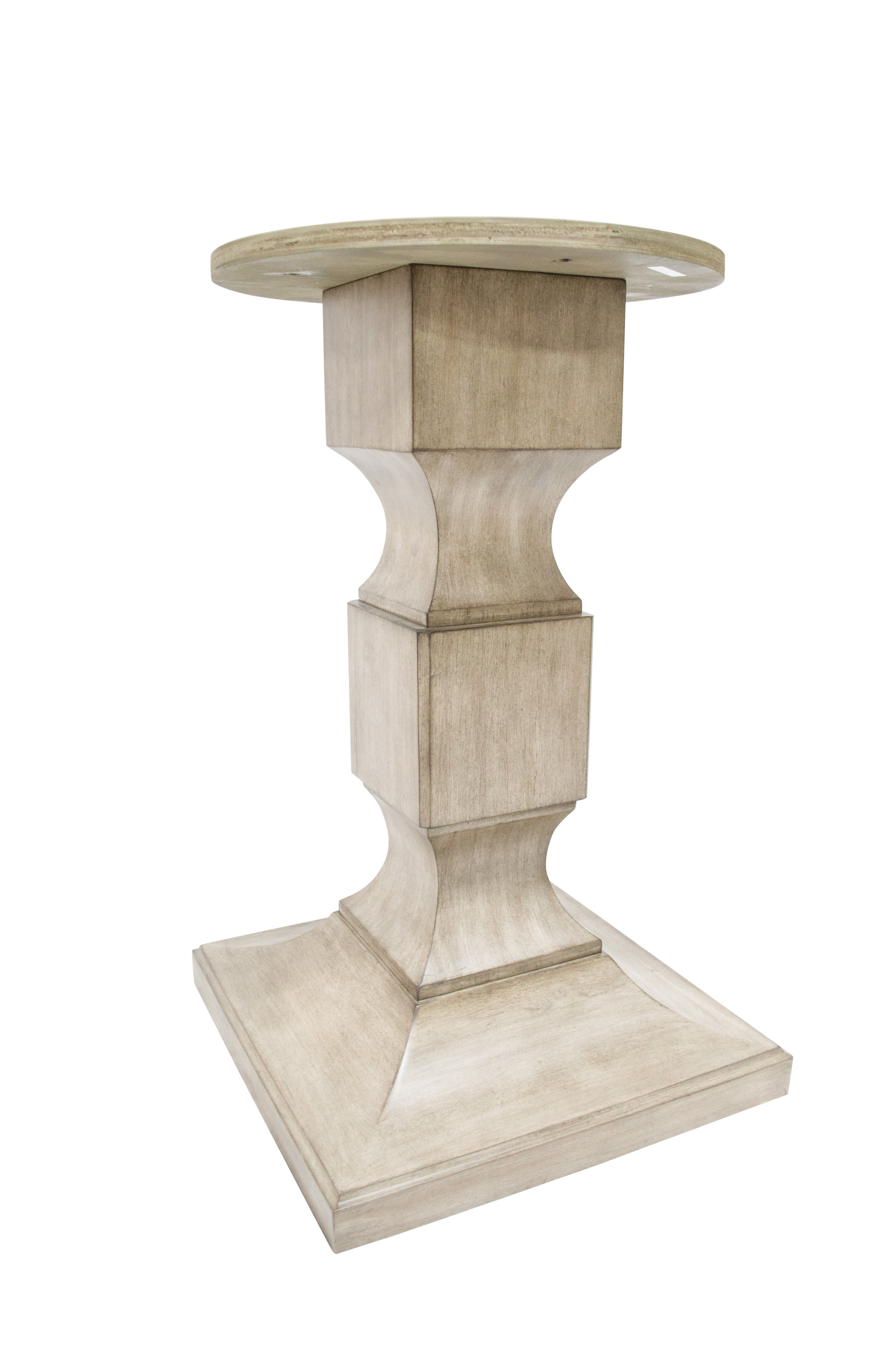 BingLTD - 28" Tall Driftwood Chelsea Square Pedestal Table Base (WH ...