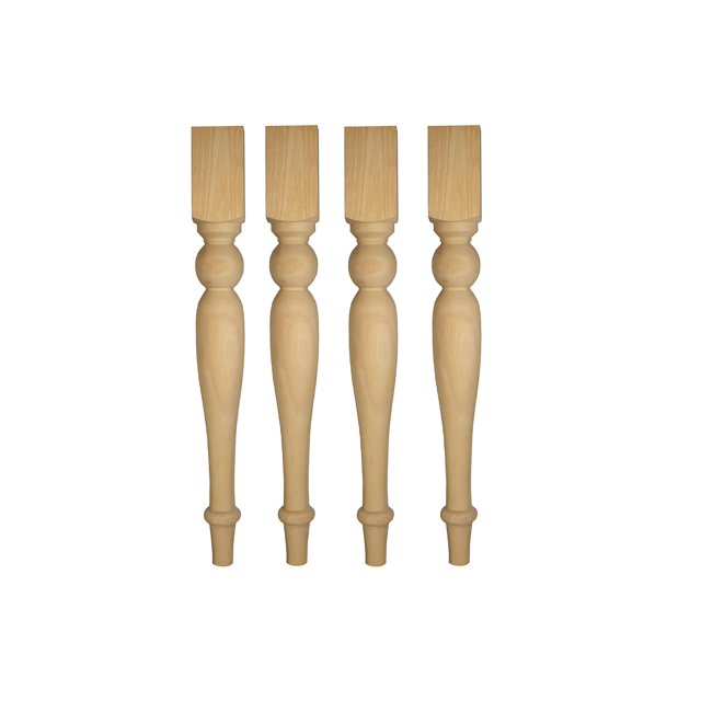 Free Shipping! BingLTD - 29" Unfinished Hardwood Farm Table Leg - Set ...