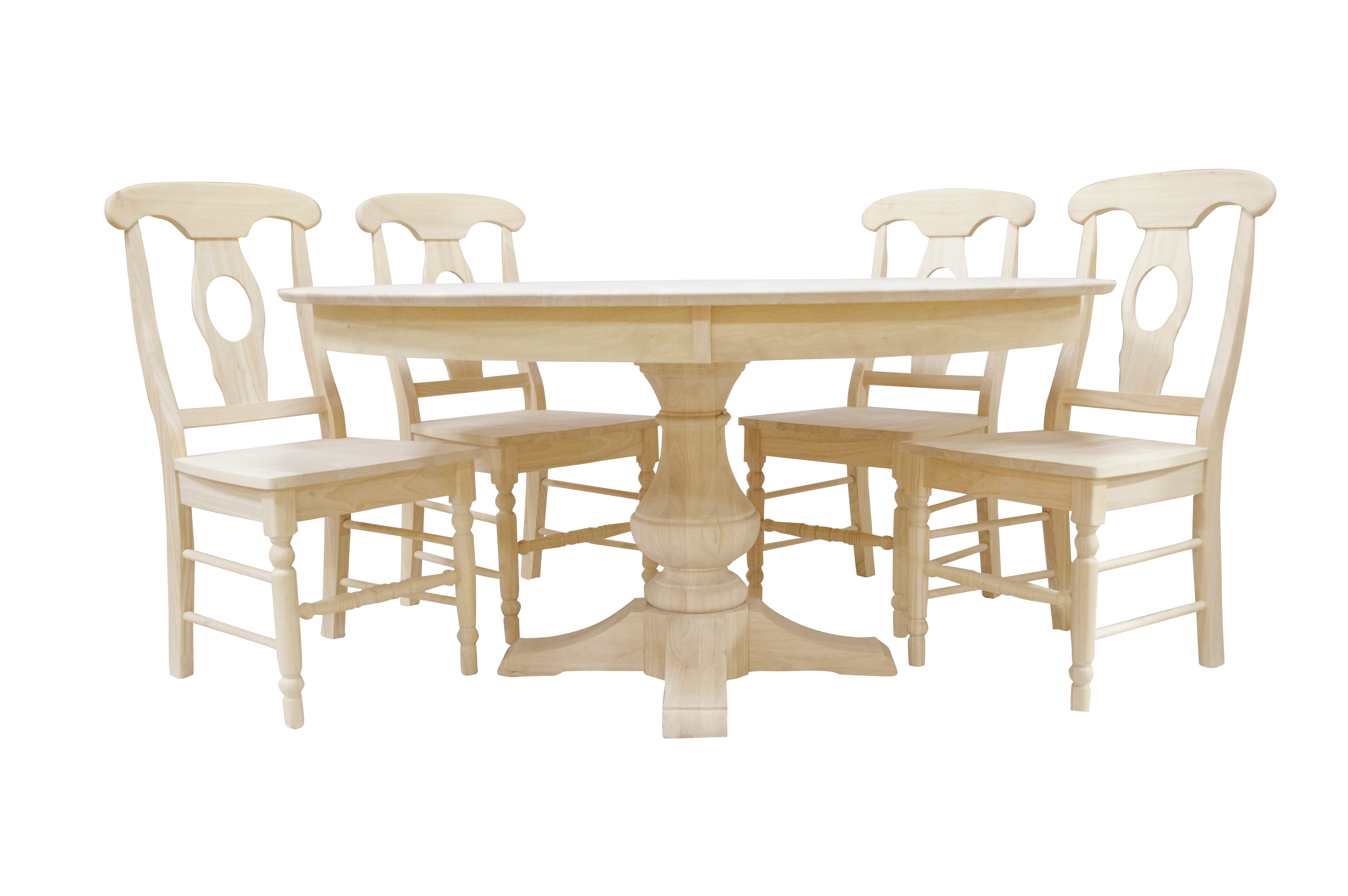 BingLTD - 52" Wide 30" Tall Taylor Round Dining Table Set for Kitchen ...